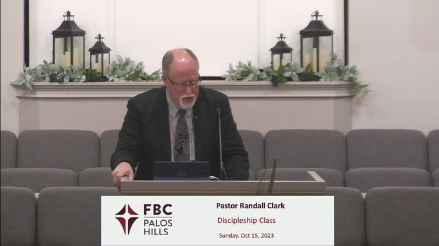 First Baptist Church of Palos Hills - Pastor Clark's Discipleship class ...